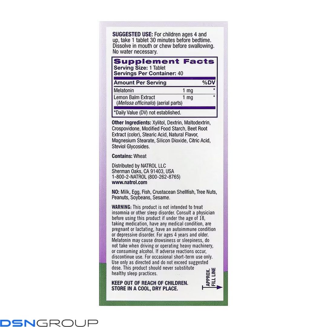 Kids Melatonin 1mg - 40 tabs купити оптом по найкращій ціні від ...
